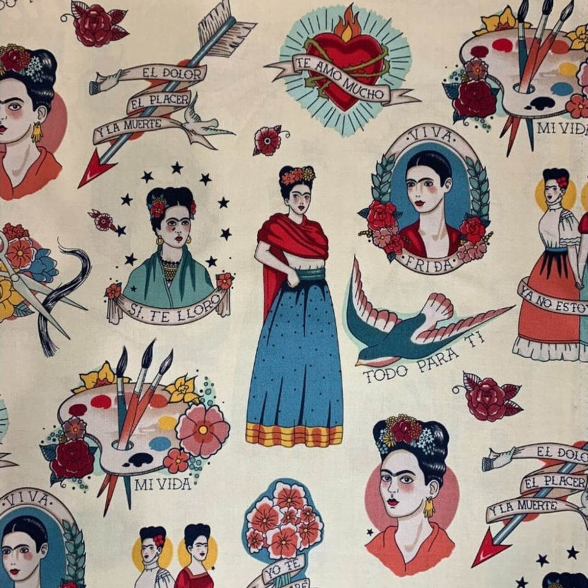 Frida Kahlo by Alexander Henry Fabric - The Sourpuss Emporium